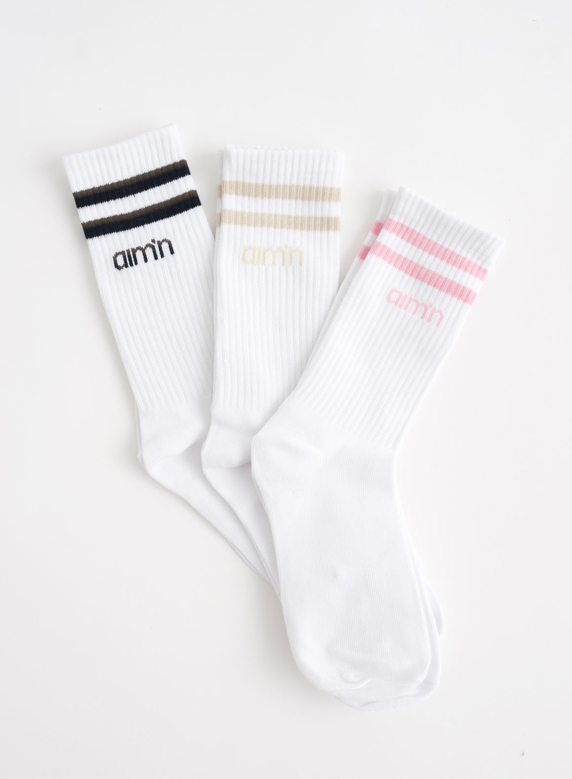 Cotton Candy Aim High Socks 3-Pack – AIMN NZ