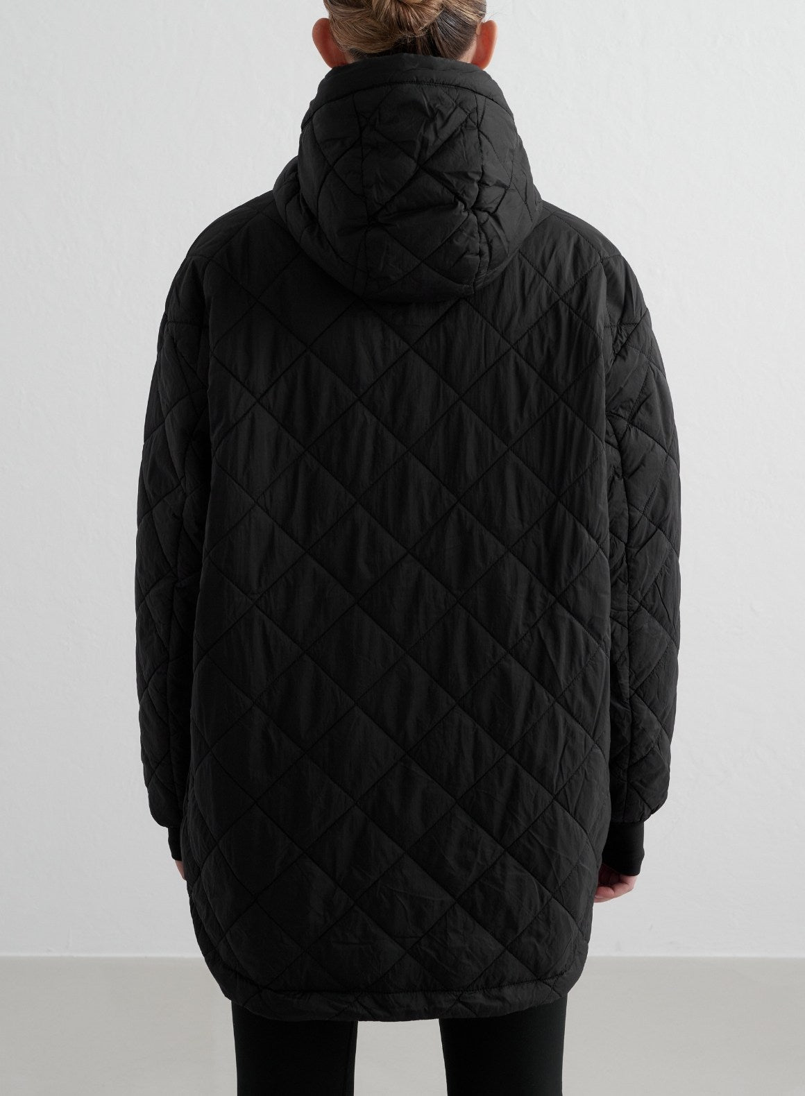 Black Oversized Quilted Anorak – AIMN NZ