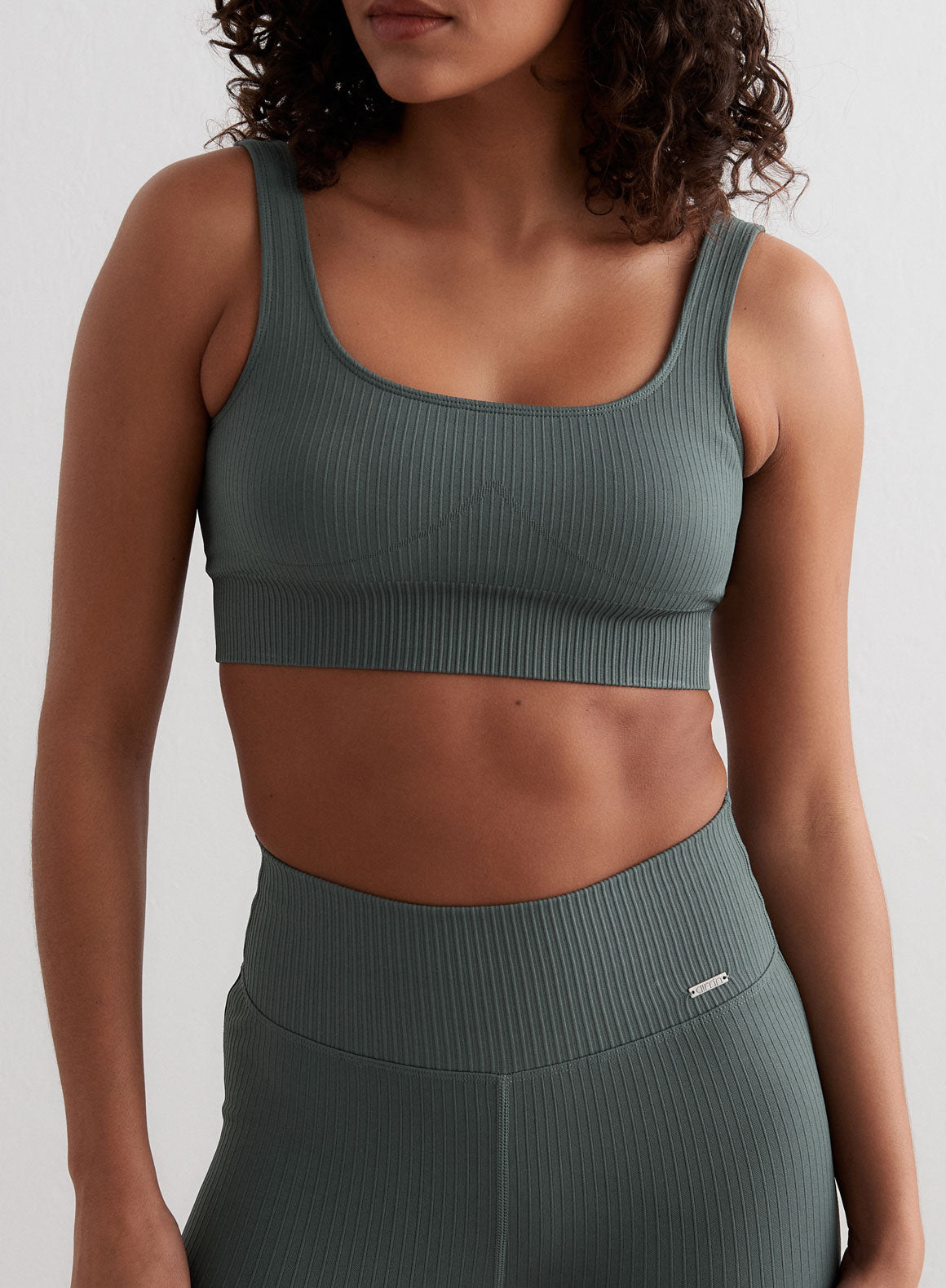 Sage Ribbed Seamless Bra – AIMN NZ