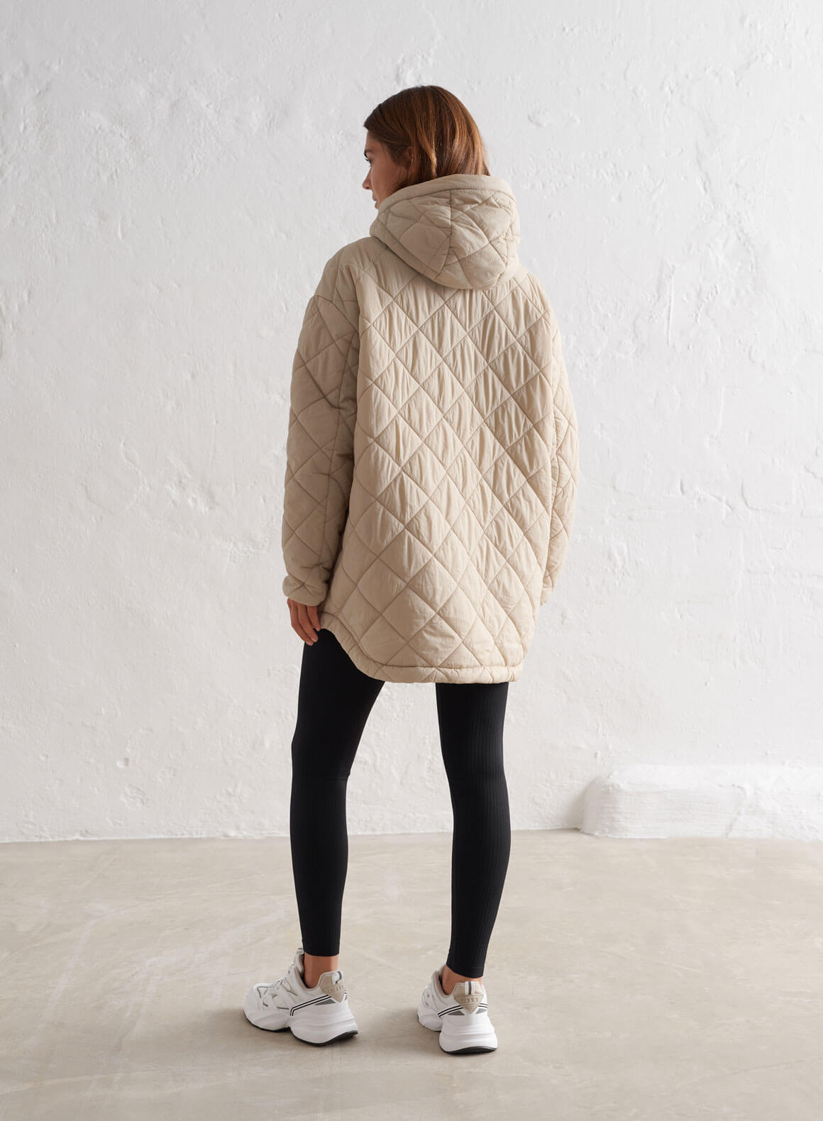 Café Au Lait Oversized Quilted Anorak – AIMN NZ