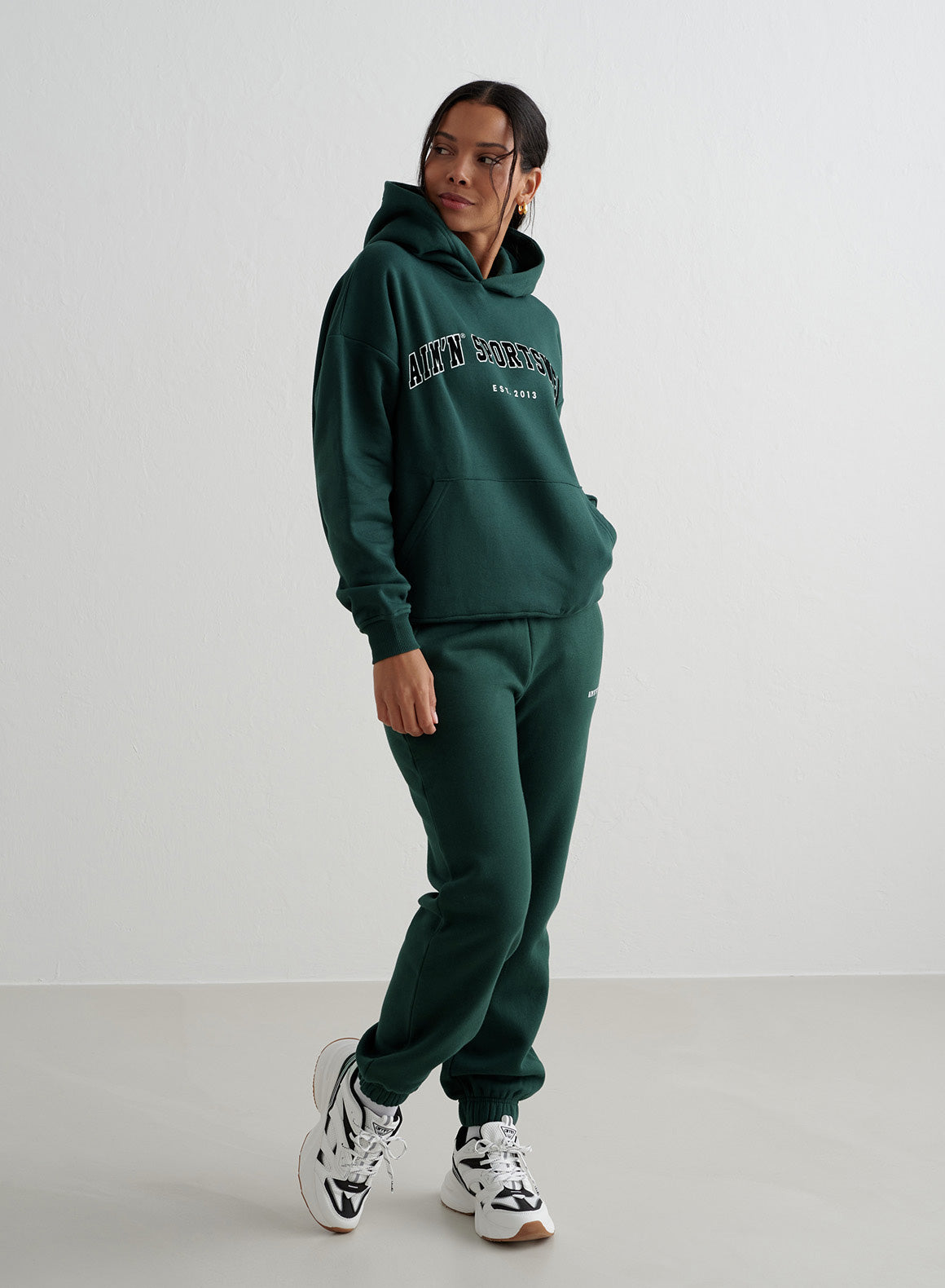 Deep Emerald Varsity Sweat Hood – AIMN NZ
