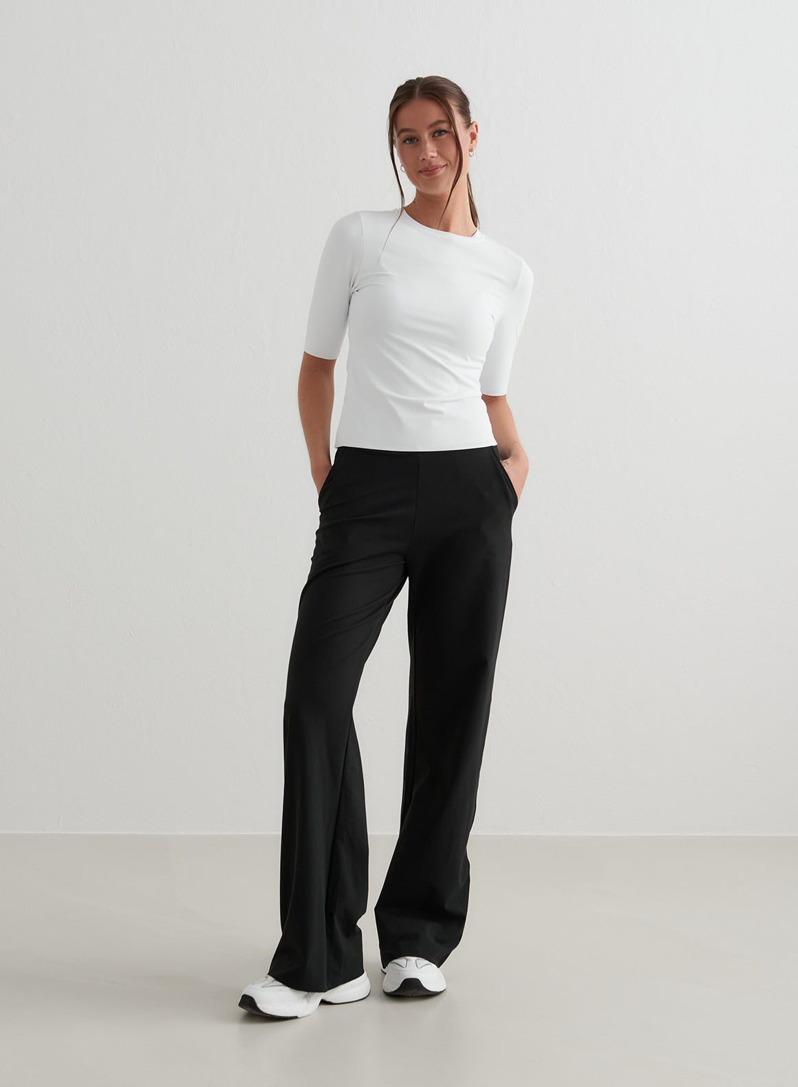 BLACK SENSE WIDE PANTS – AIMN NZ
