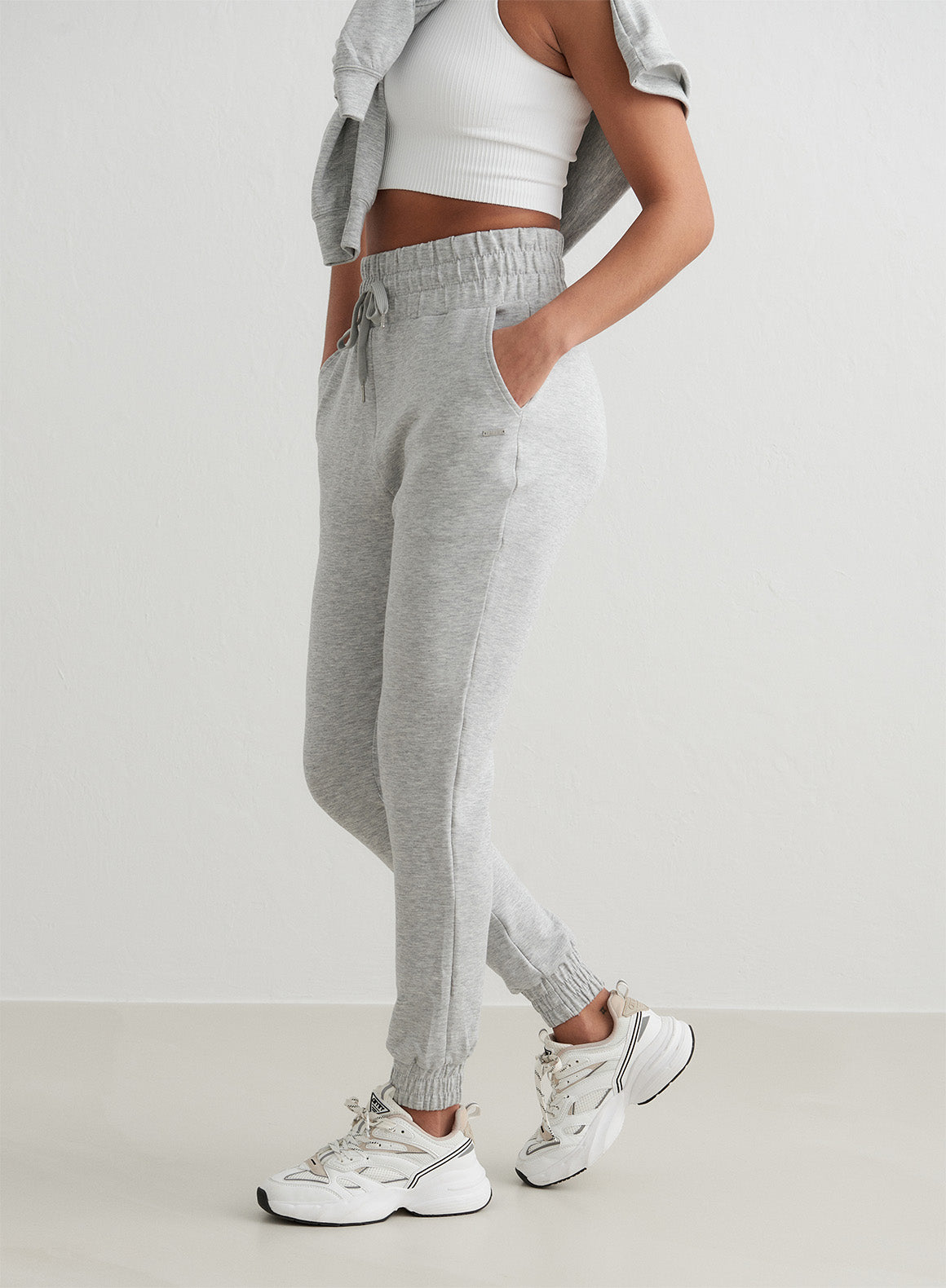 Light Grey Melange Comfy Modal Sweatpants – AIMN NZ