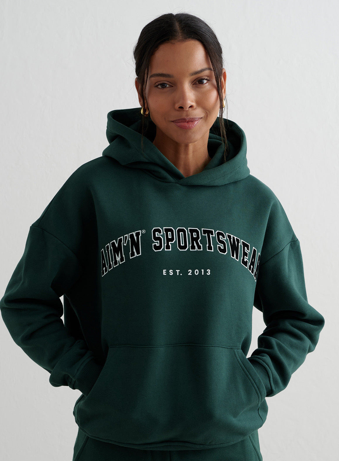 Deep Emerald Varsity Sweat Hood – AIMN NZ