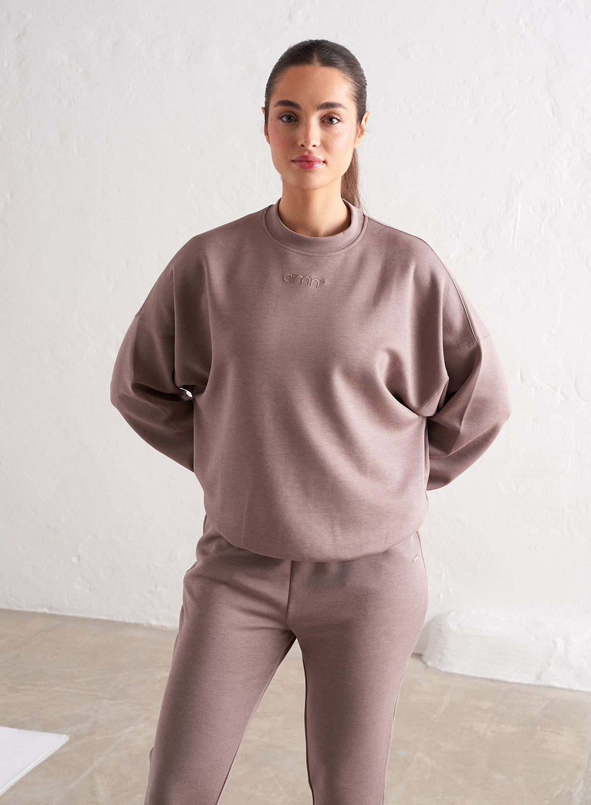 MACCHIATO MELANGE COMFY SWEATSHIRT – AIMN NZ