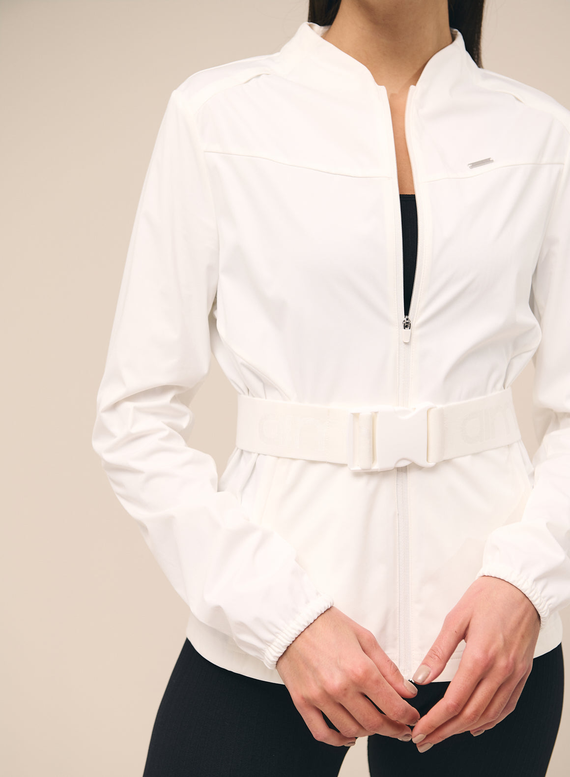 White Softshell 4-Way Stretch Jacket – AIMN NZ